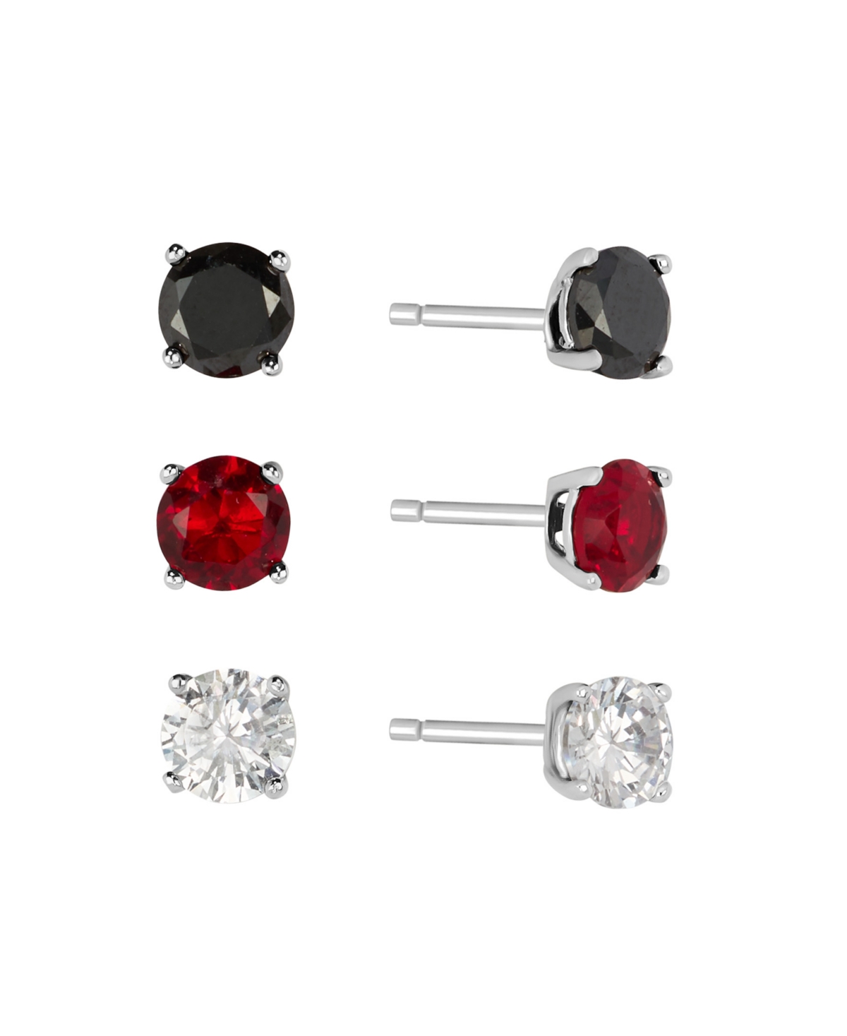 Click here for Macys 5mm Cubic Zirconia Red  Clear and Black Trio... prices