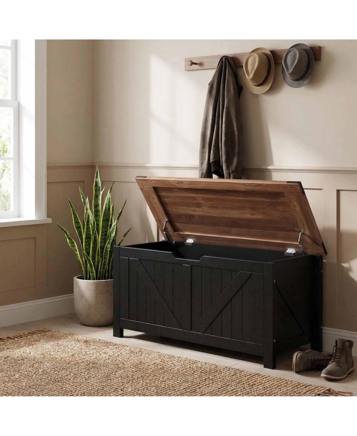 Click here for homfan Storage Bench  39 Inch Wood Lift Top Entryw... prices