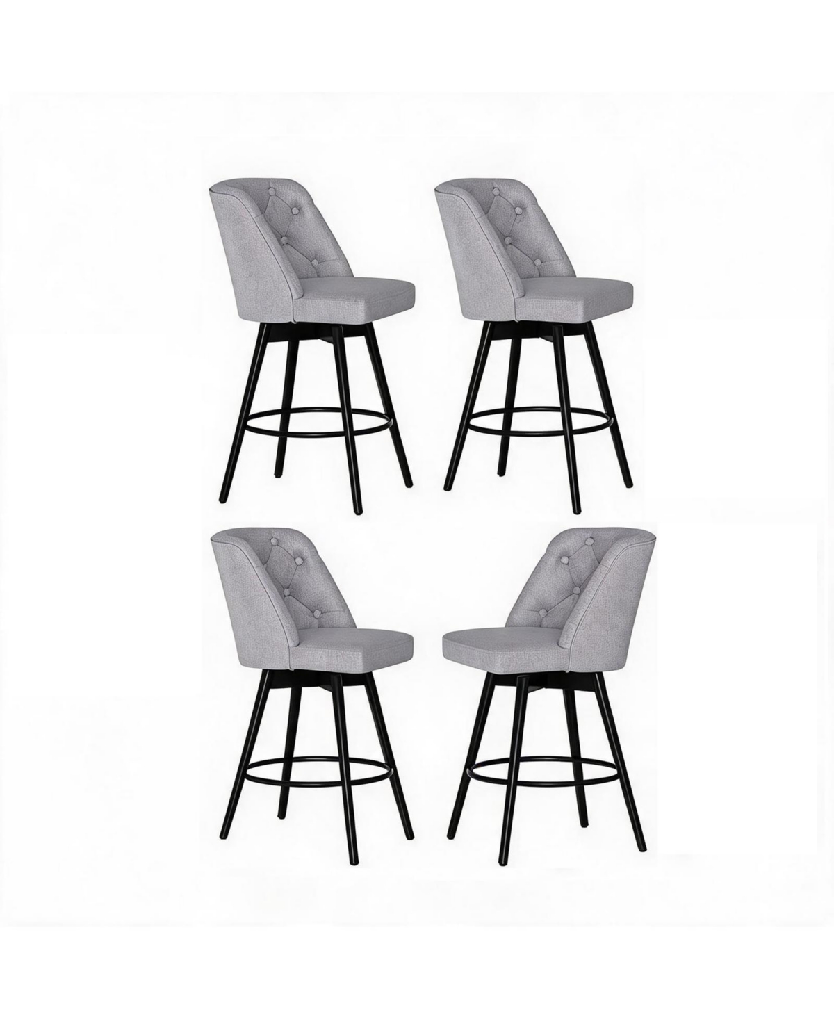 Click here for gaomon Set of 4 Upholstered Swivel Counter Stools... prices