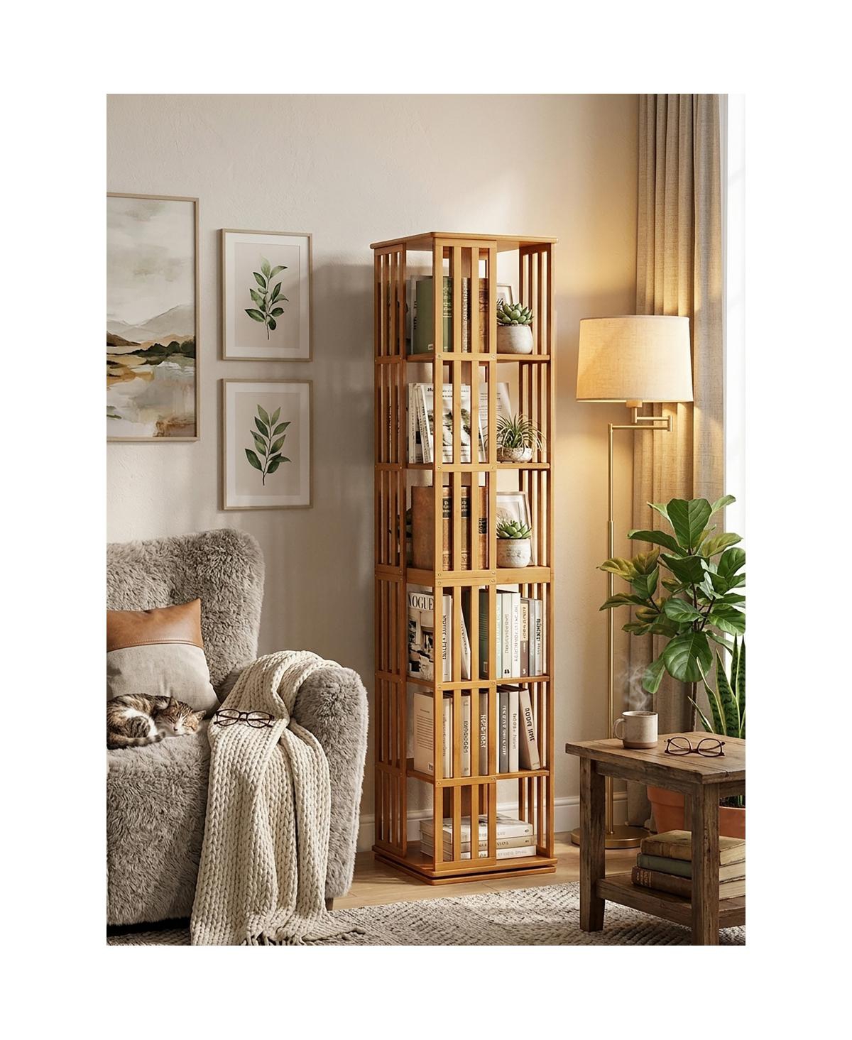 Click here for Streamdale Furniture 6-Tier 360 Rotating Bamboo Bo... prices