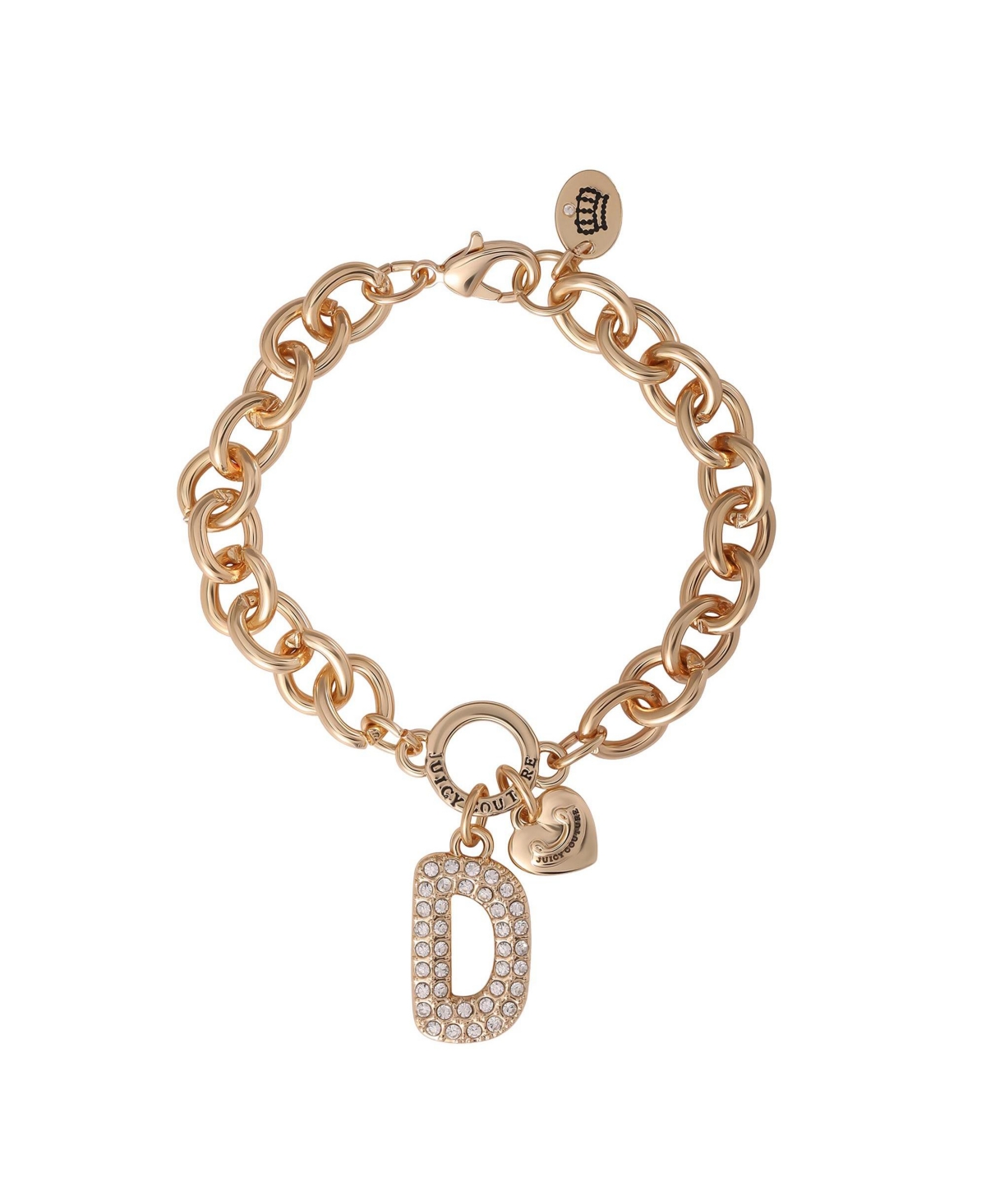 Click here for Juicy Couture Pave Initial Charm Bracelet 7.5 inch... prices