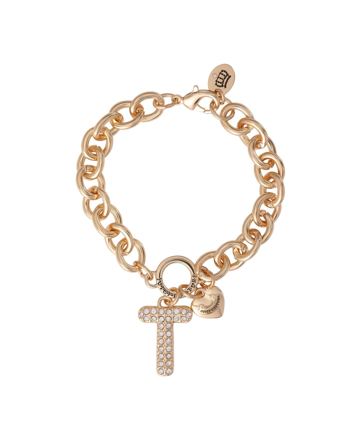 Click here for Juicy Couture 7.5 inch Pave Initial Charm Bracelet... prices