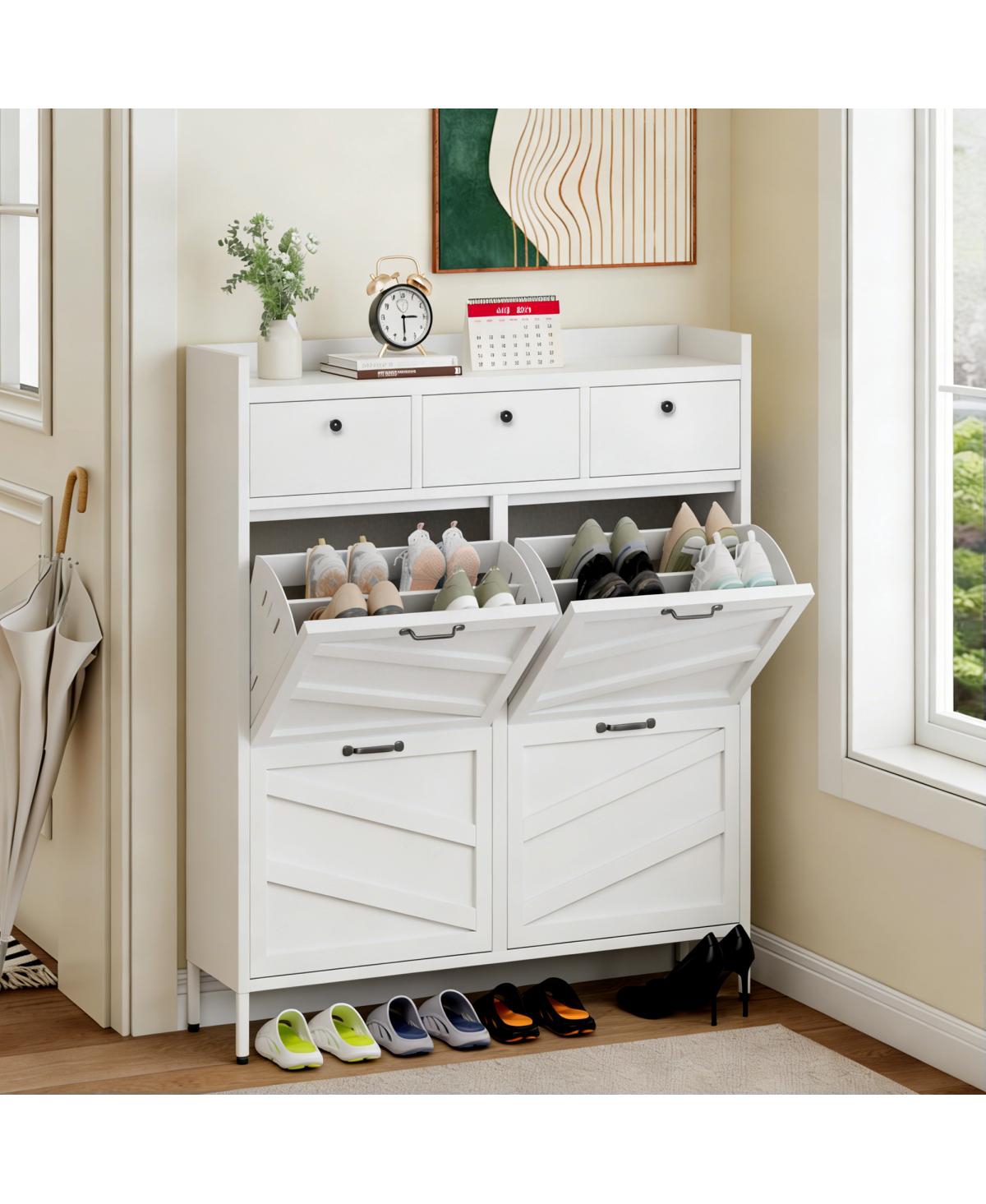 Click here for Streamdale Furniture 4-Flip and 3-Drawer Metal Sho... prices