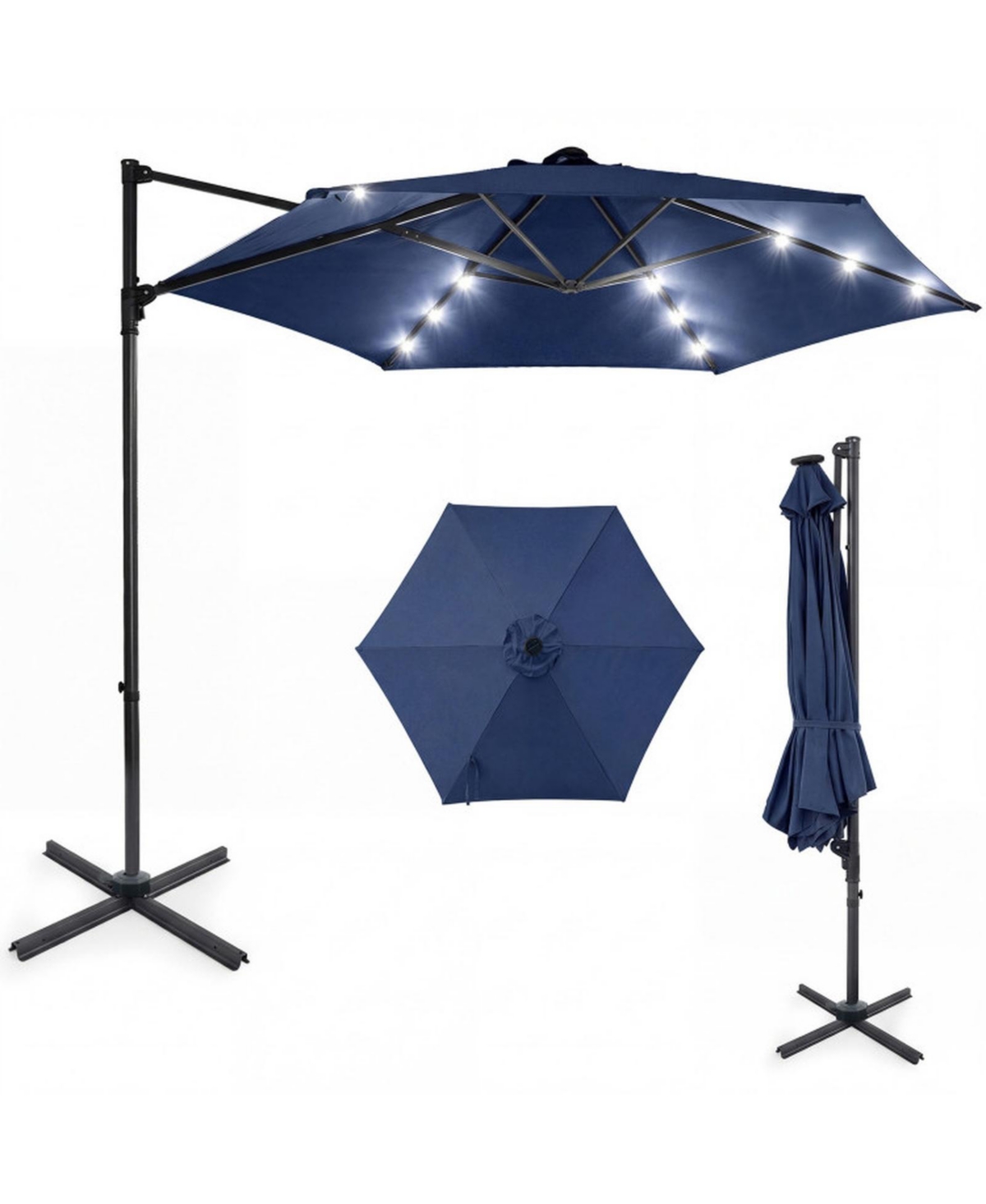 Click here for Gouun 10 Ft Patio Cantilever Umbrella with Foot Pe... prices