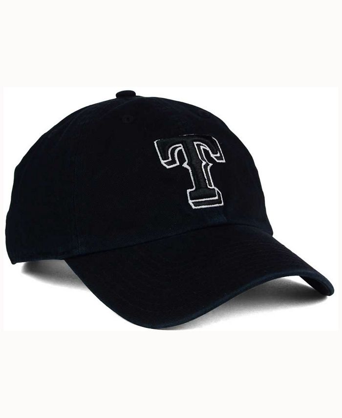 '47 Brand Texas Rangers Black White Clean Up Cap - Macy's