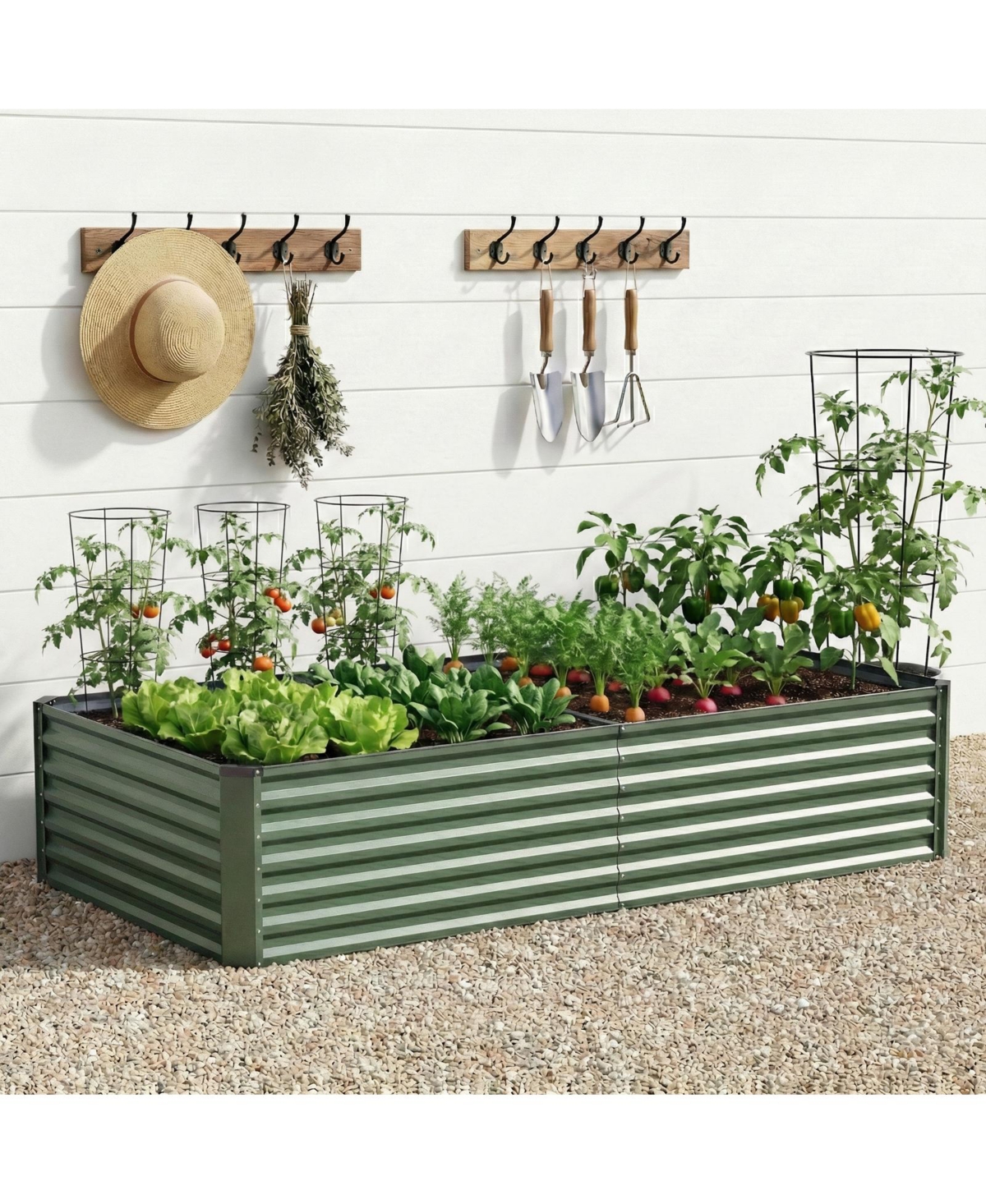 Click here for Pocassy 6x3x2feet Outdoor Metal Raised Garden Bed... prices