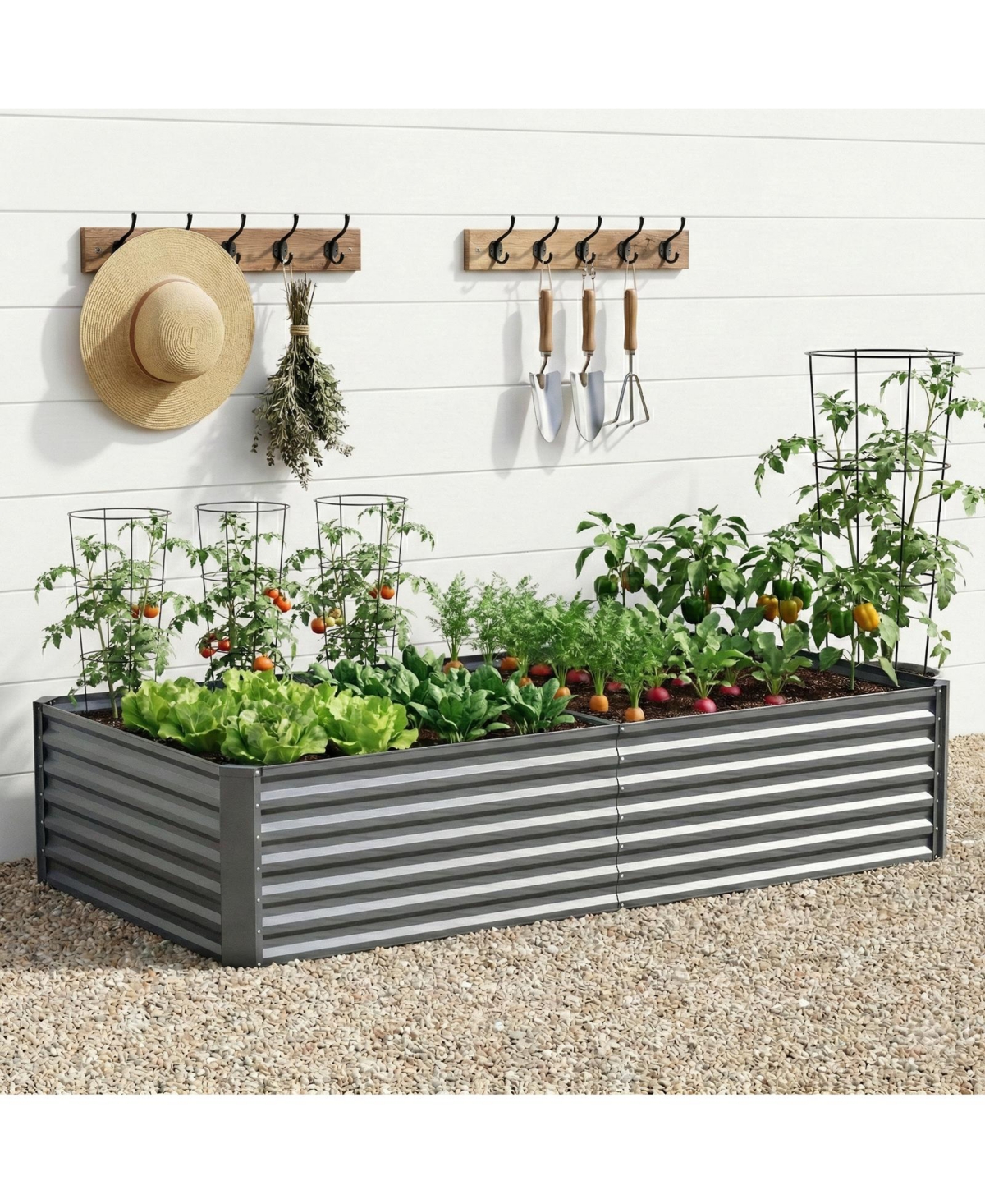 Click here for Pocassy 6x3x2feet Outdoor Metal Raised Garden Bed... prices