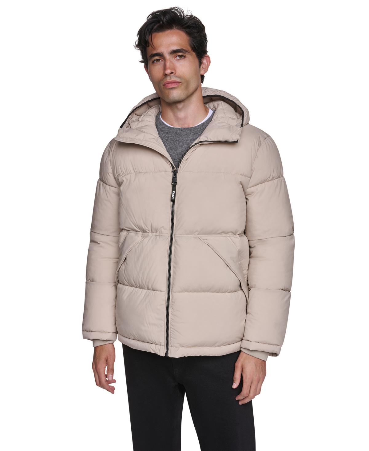 Click here for Dkny Mens Stretch Heavyweight Hooded Classic-Fit P... prices
