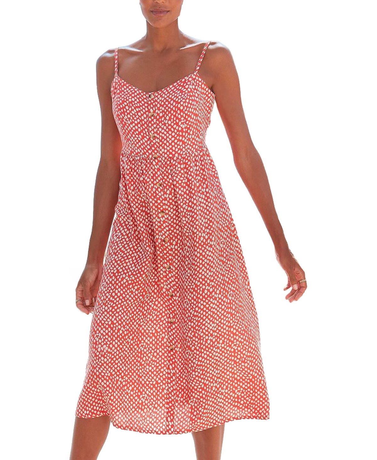 Click here for Lascana Womens Button Up Panel Dress - Red ivory prices