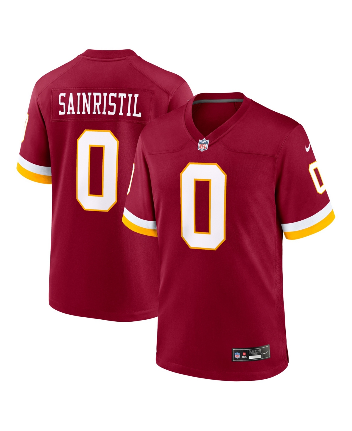 Click here for Nike Mens Mike Sainristil Burgundy Washington Comm... prices
