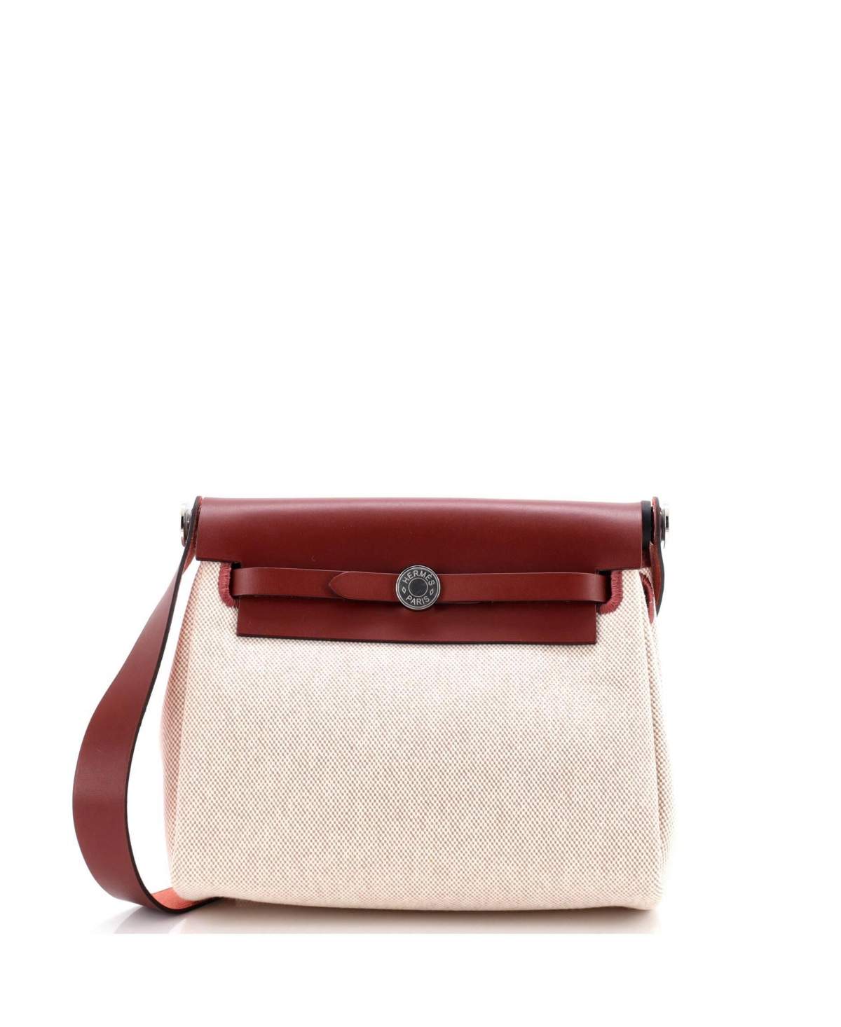 Click here for Pre-Owned HERMES 20 Herbag Zip Toile and Leather -... prices