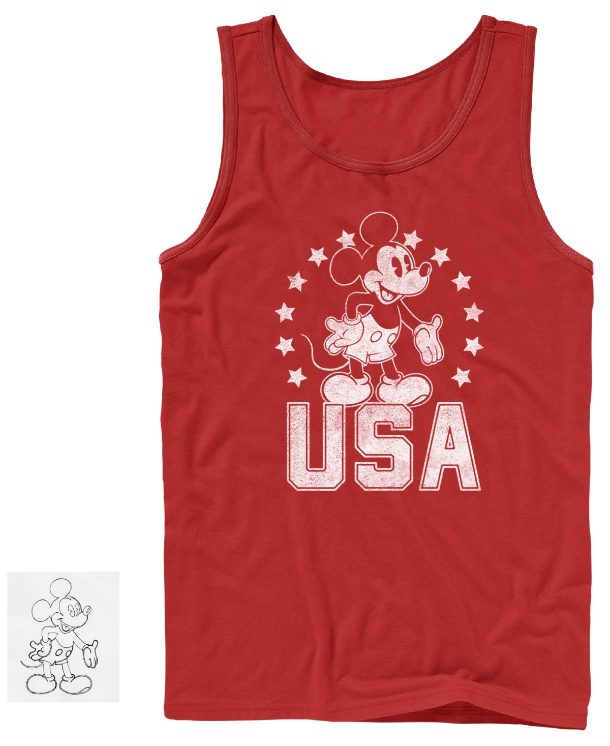 Click here for Fifth Sun Mens Usa Mickey Graphic Tank Top - Red prices