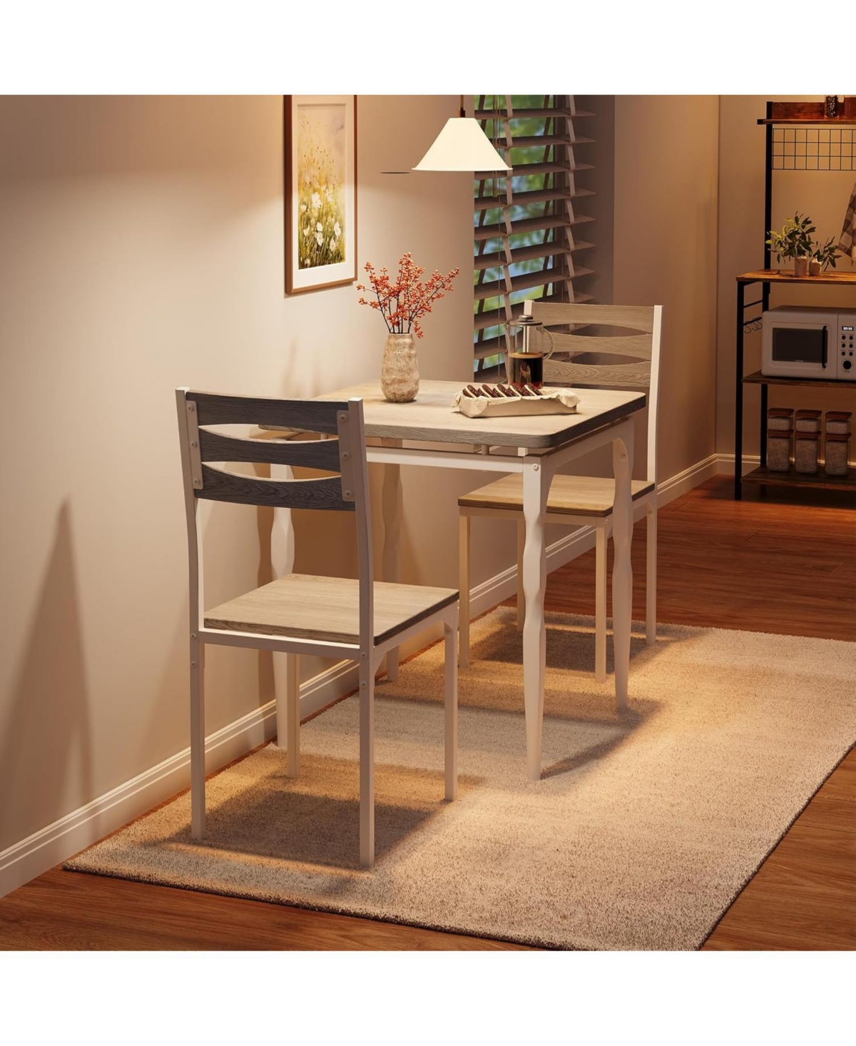 Click here for gaomon 3 Piece Dining Table Set  Farmhouse Style D... prices