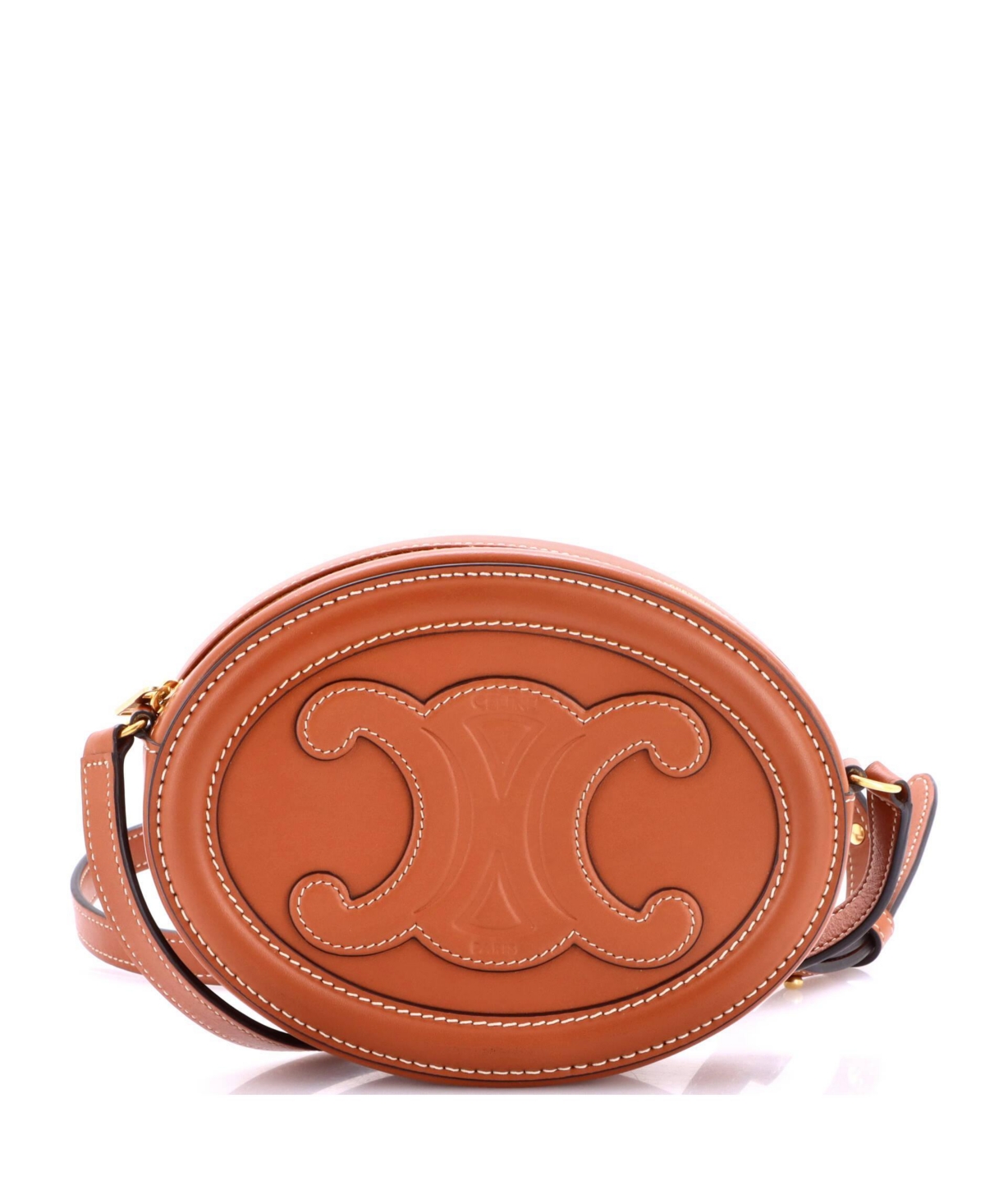 Click here for Pre-Owned Celine Mini Triomphe Oval Crossbody Bag... prices