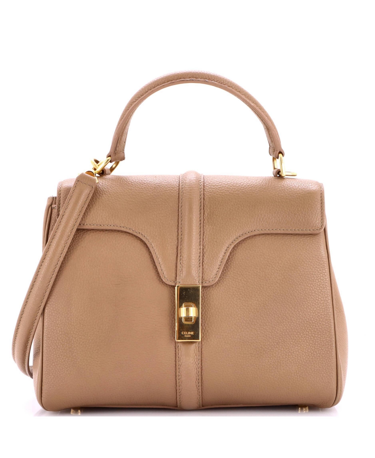 Click here for Pre-Owned Celine Small 16 Top Handle Bag Grained C... prices