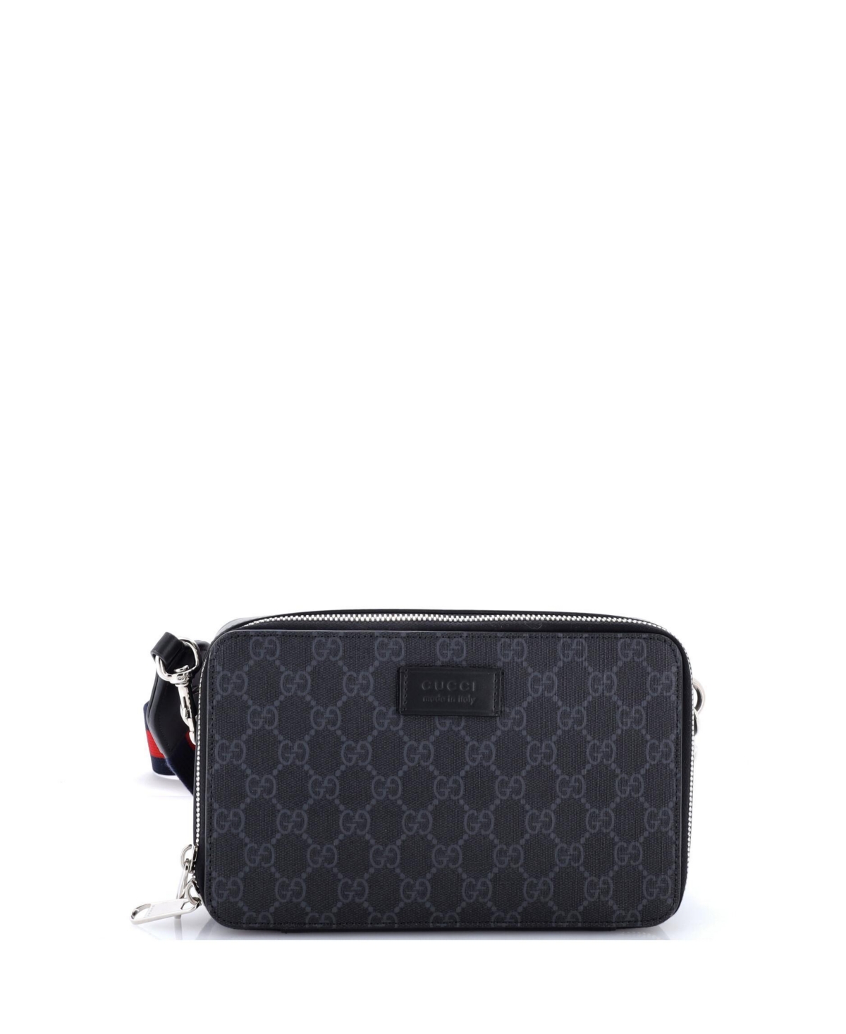 Click here for Pre-Owned Gucci Web Strap Zip Around Camera Crossb... prices