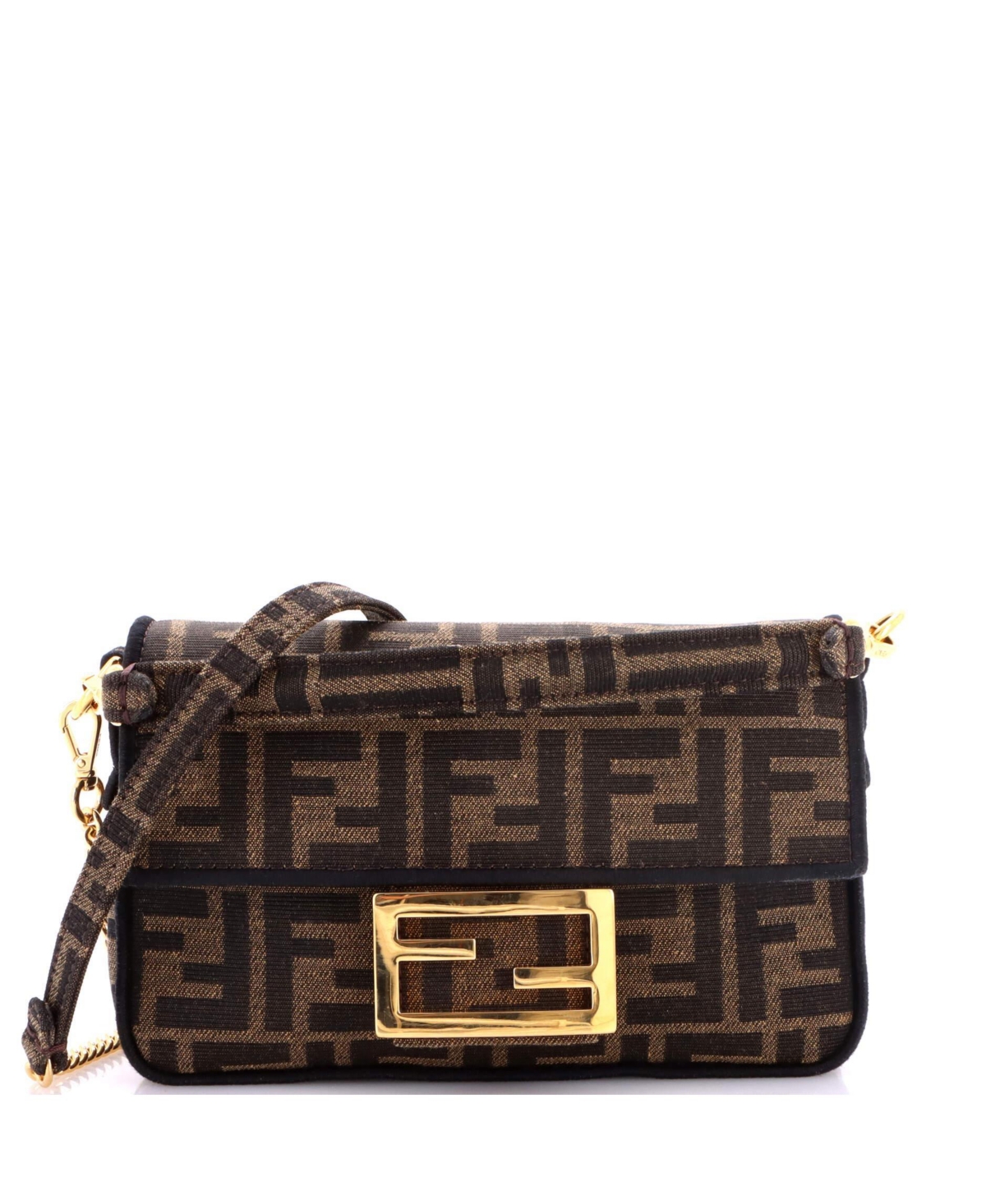 Click here for Pre-Owned Fendi Mini Baguette Nm Bag Zucca Canvas... prices