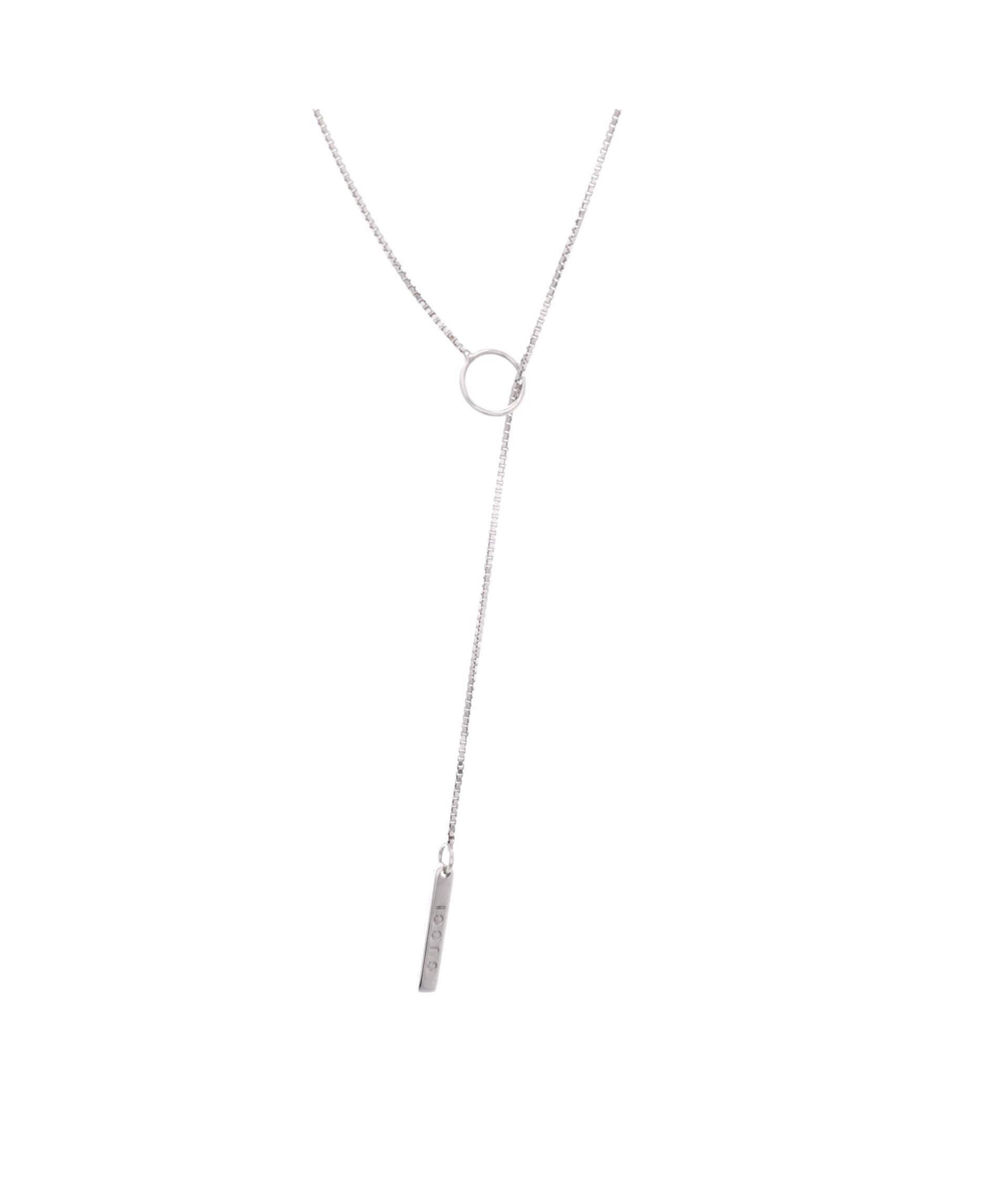 Click here for Pre-Owned Gucci Logo Lariat Necklace - 18k white g... prices
