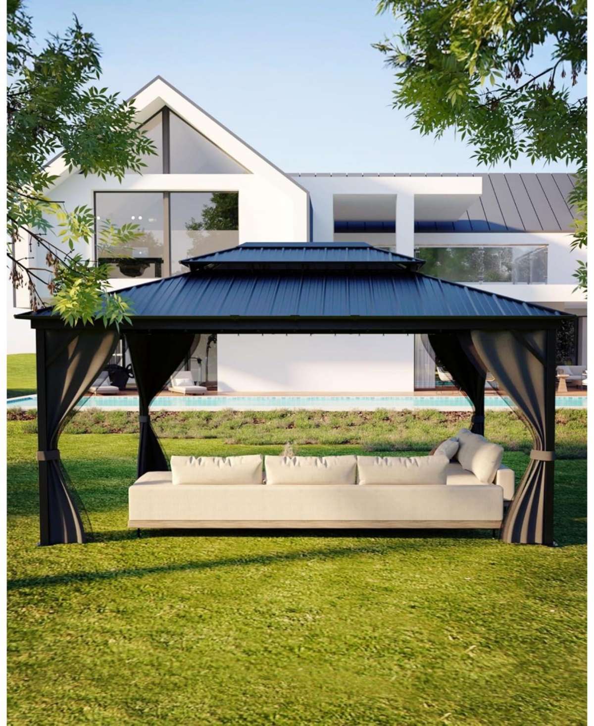 Click here for gaomon Hardtop Gazebo for All Weather  with Double... prices