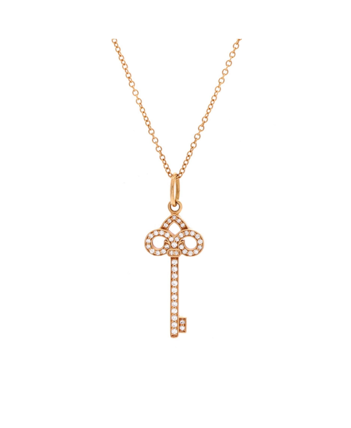 Click here for Pre-Owned Tiffany & Co Fleur de Lis Key Pendant Ne... prices