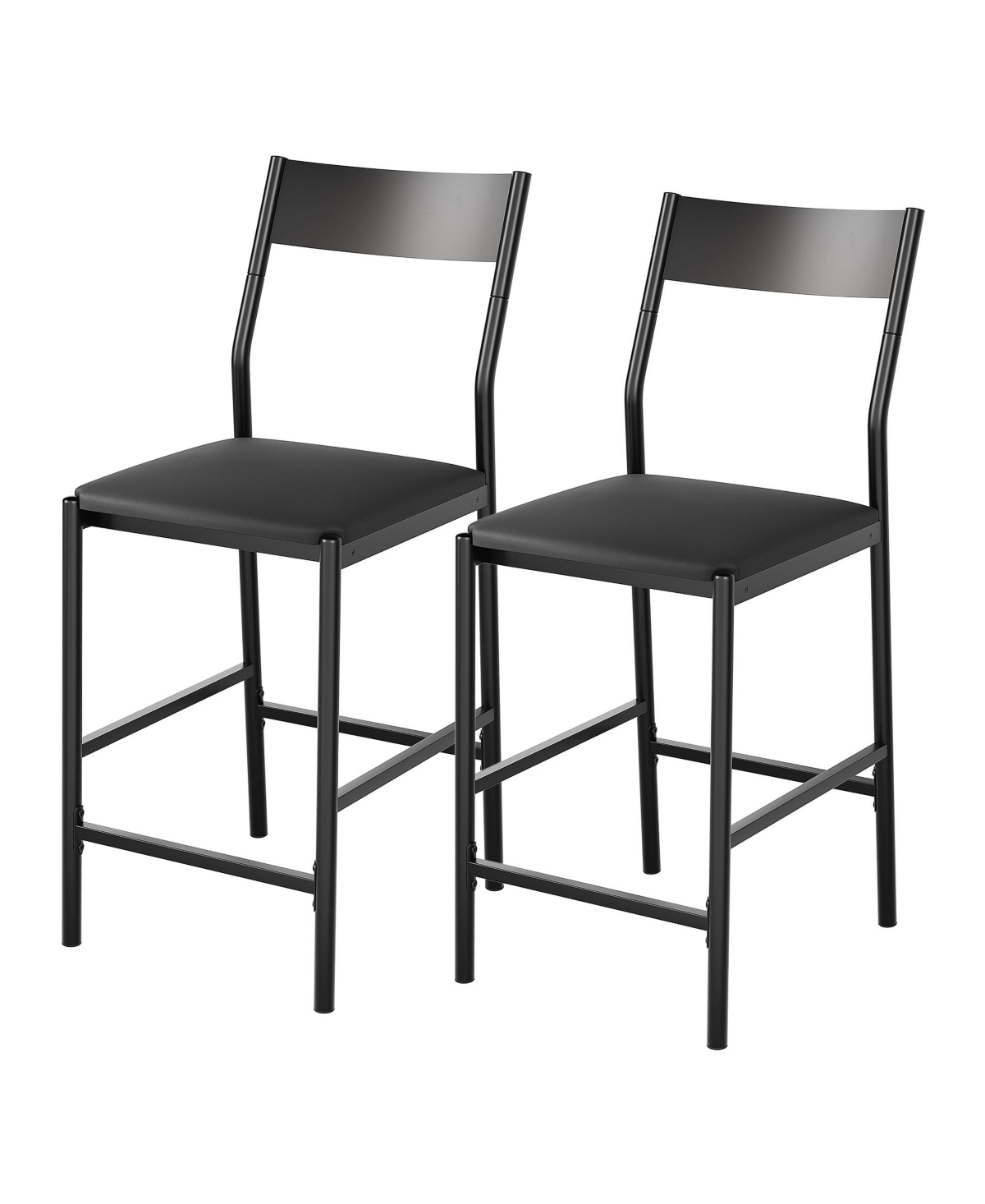 Click here for homfan Set of 2 Bar Stools  24 Inch Pu Leather Cou... prices