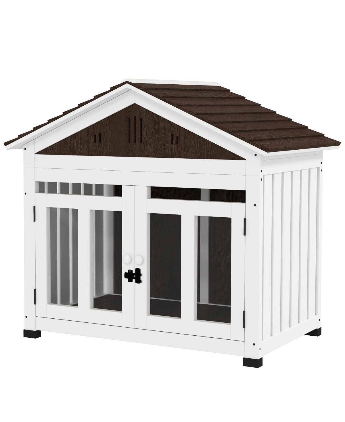 Click here for Ruie 40 in Wooden Dog House Outdoor Indoor with Ai... prices