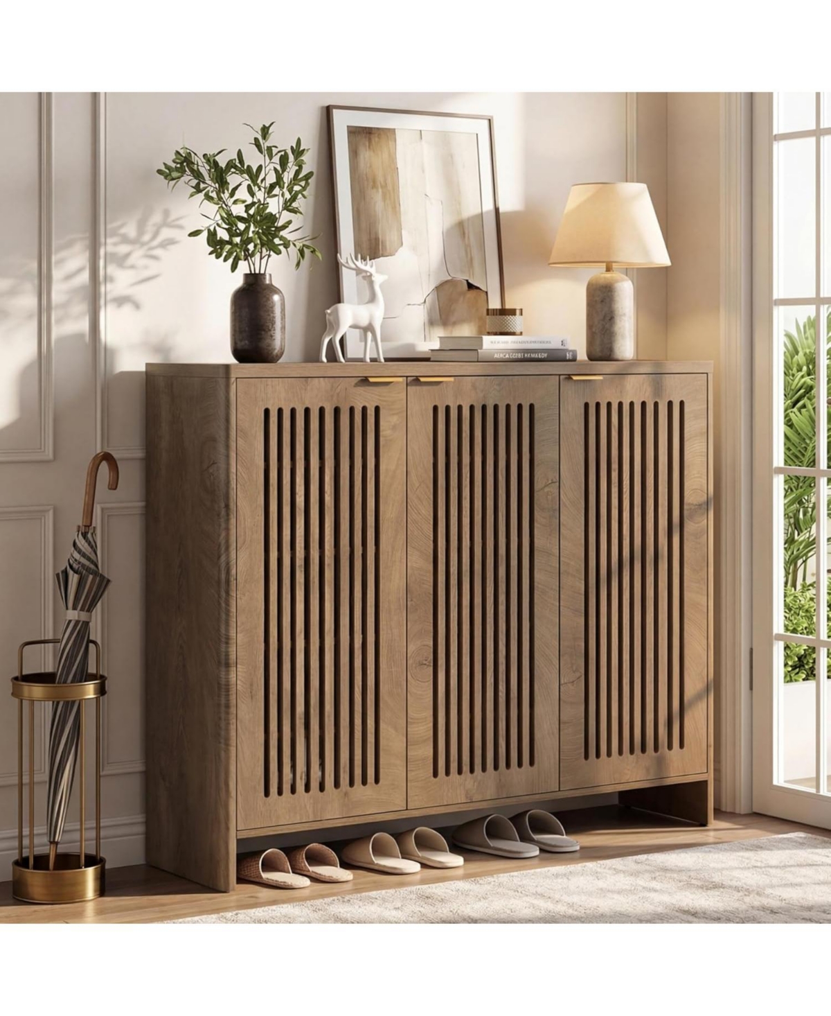 Click here for Tribesigns 5-Tier Shoe Cabinet: 3 Doors  Holds 30... prices