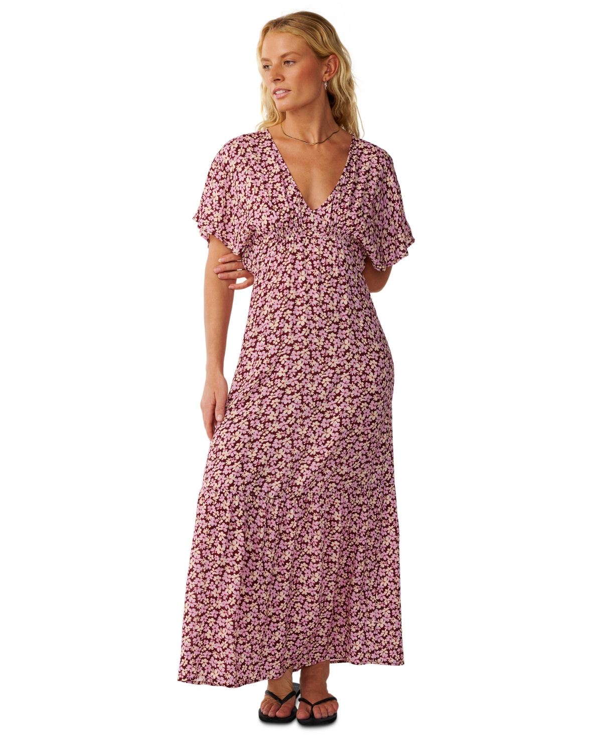 Click here for Rip Curl Womens Party Wave V-Neck Poplin Maxi Dres... prices