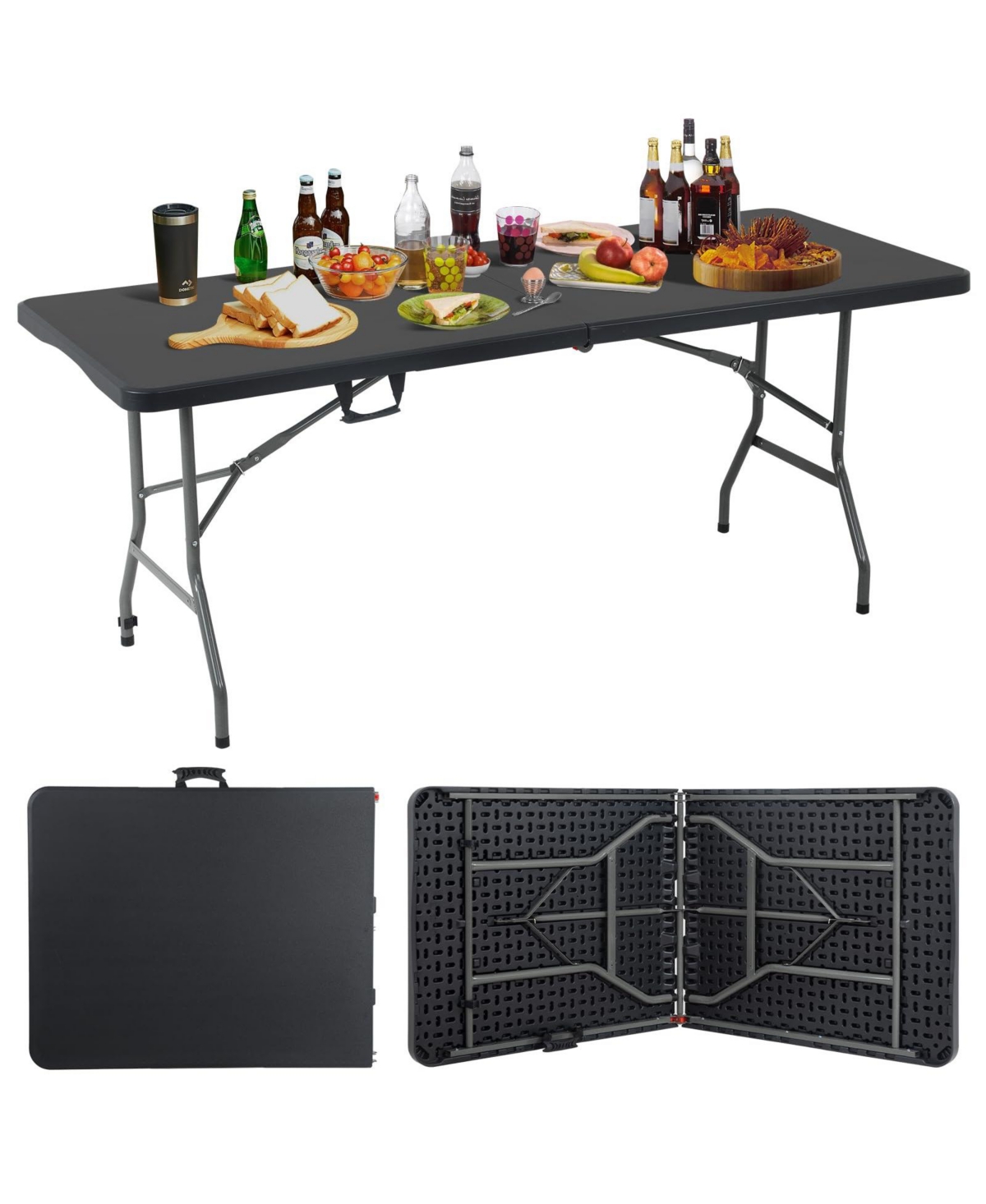 Click here for Aofar 6feet Folding Table Heavy Duty Plastic Porta... prices