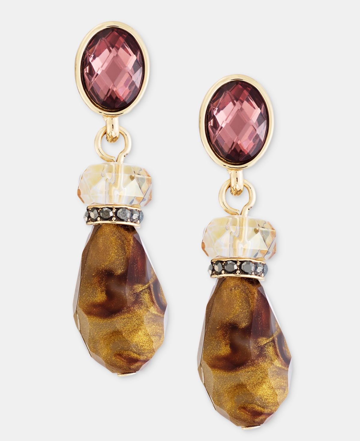 Click here for Anne Klein Stone & Bead Drop Earrings - Multi prices