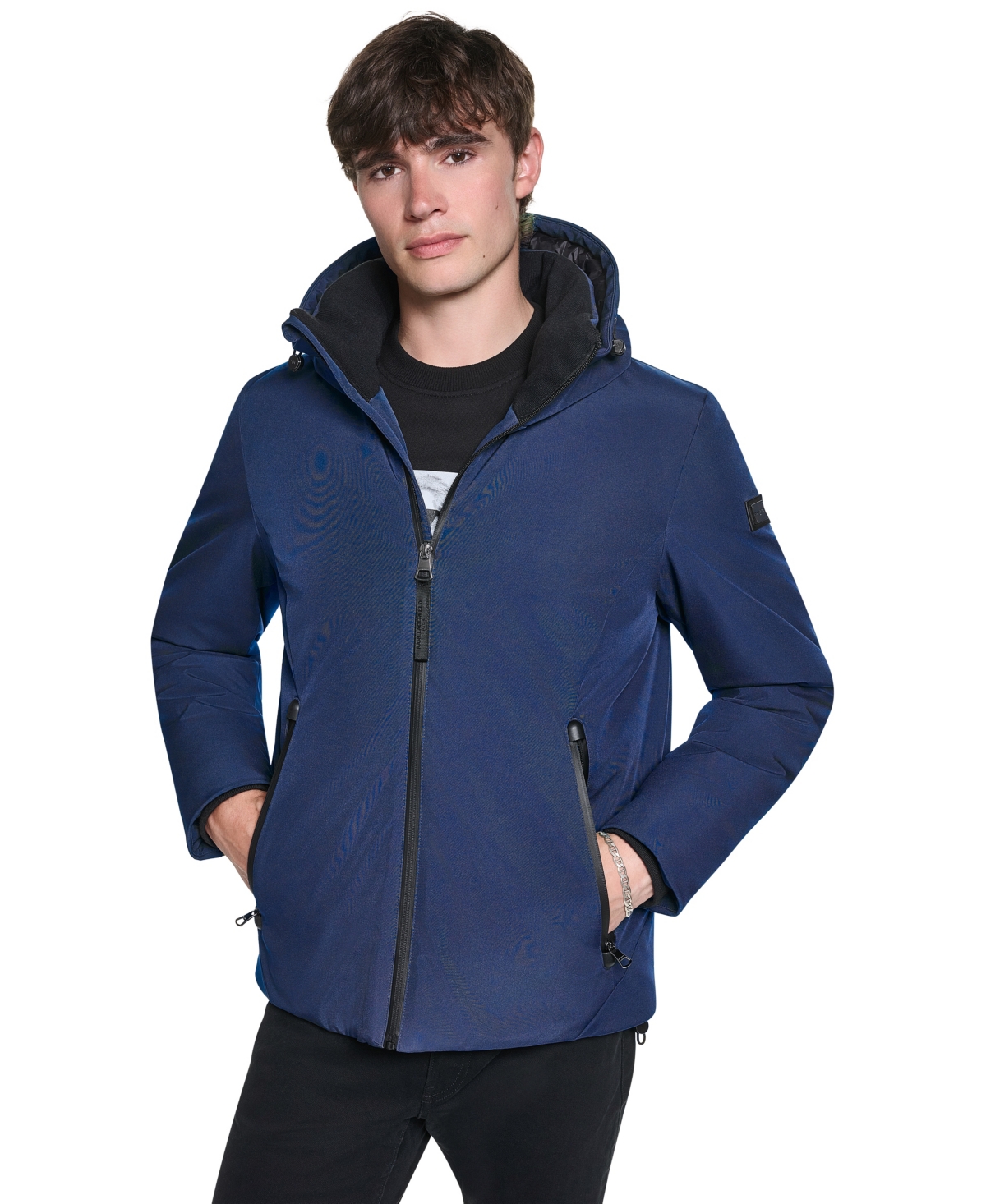 Click here for Karl Lagerfeld Paris Mens FlexTech Hooded Parka Ja... prices