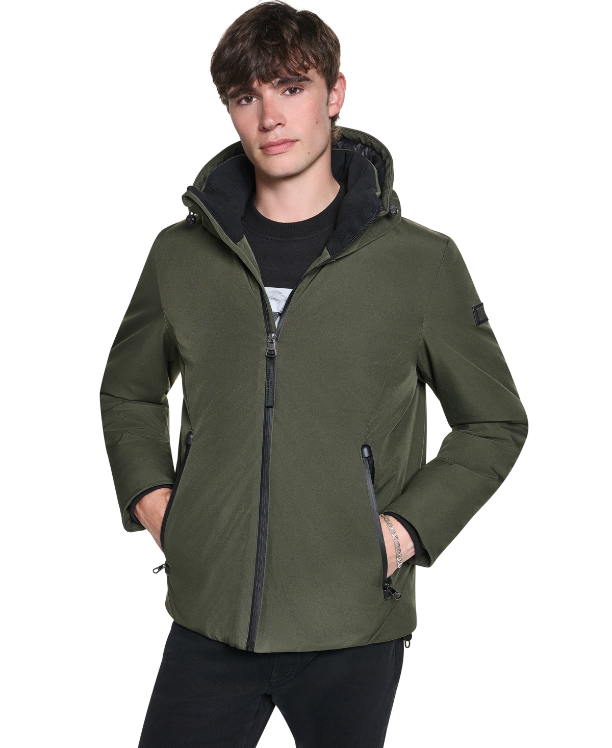 Click here for Karl Lagerfeld Paris Mens FlexTech Hooded Parka Ja... prices