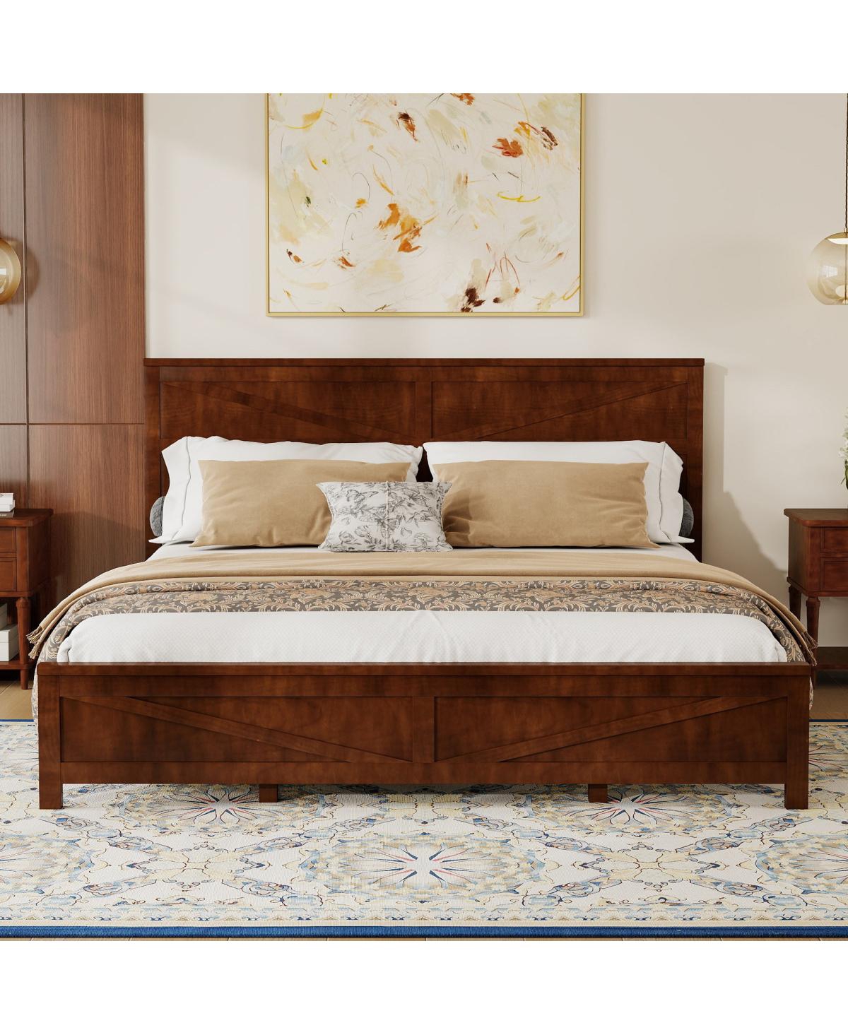 Click here for Streamdale Furniture Farmhouse King Bed with Barn... prices