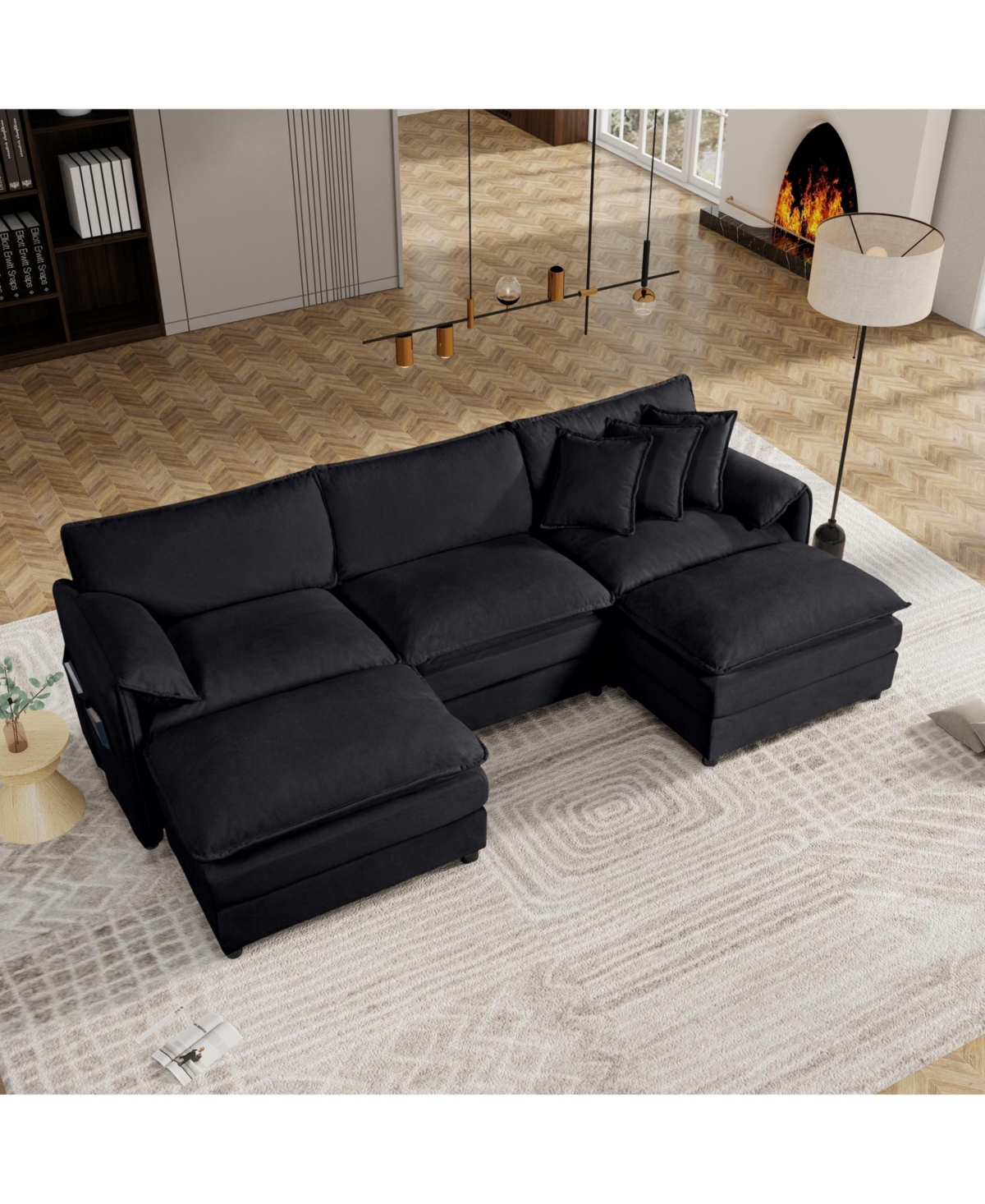 Click here for Clihome Modular Sectional Sofa  Oversized Deep Sea... prices