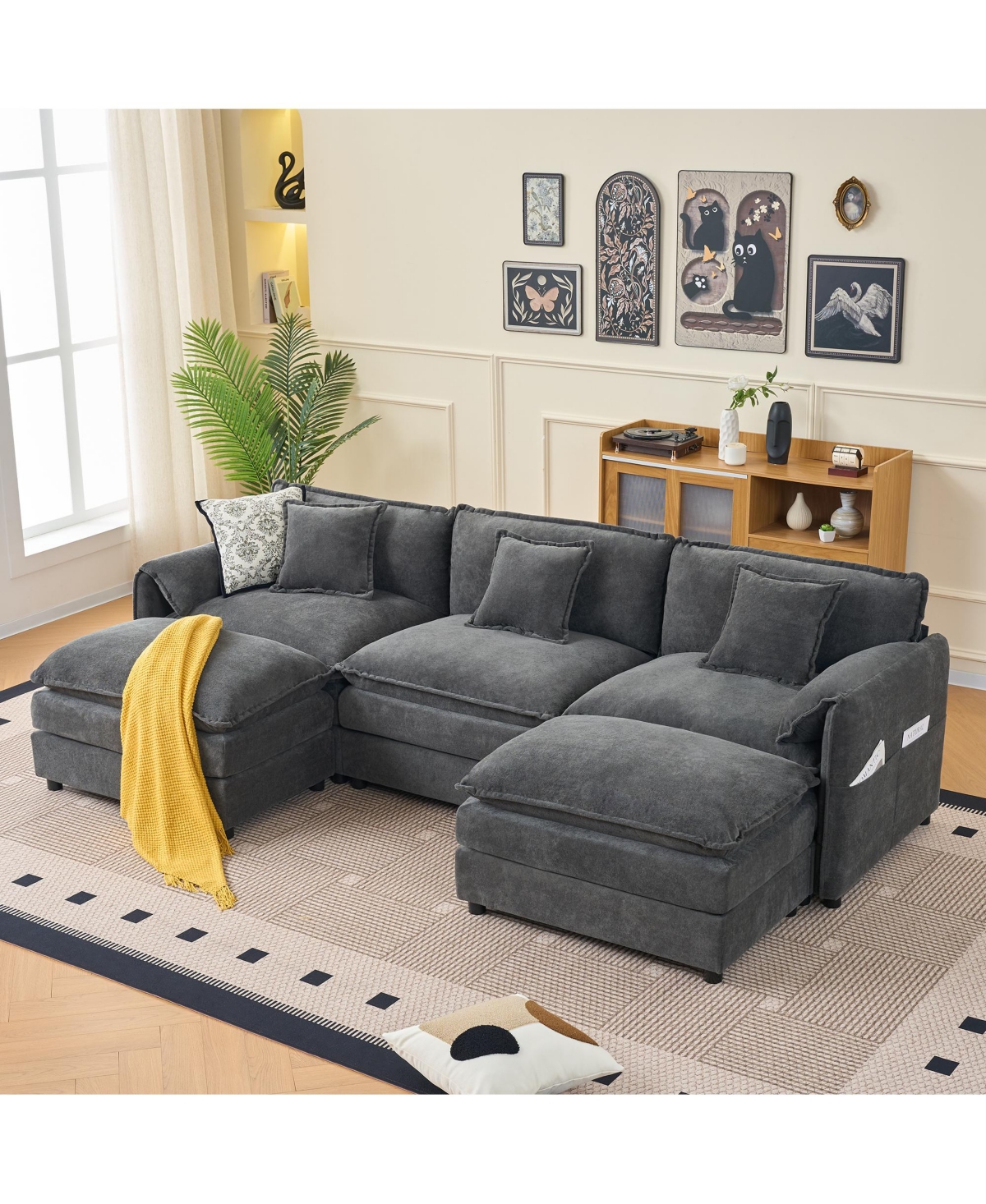 Click here for Clihome Modular Sectional Sofa  Oversized Deep Sea... prices