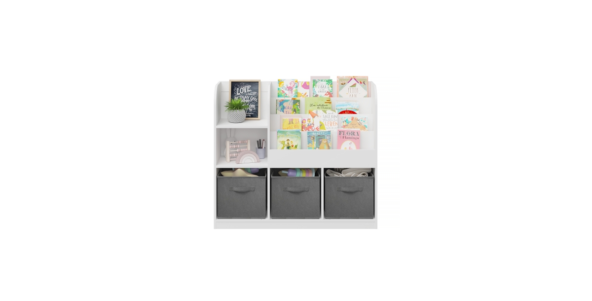 Click here for Flynama Kids Bookcase with 3 Fabric Drawers  Mdf T... prices