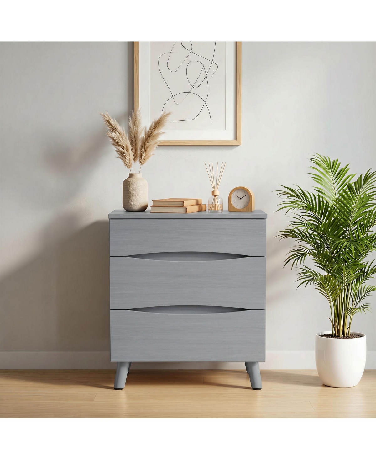 Click here for gaomon Nightstand with 3 Drawers  24 Wide Bedside... prices