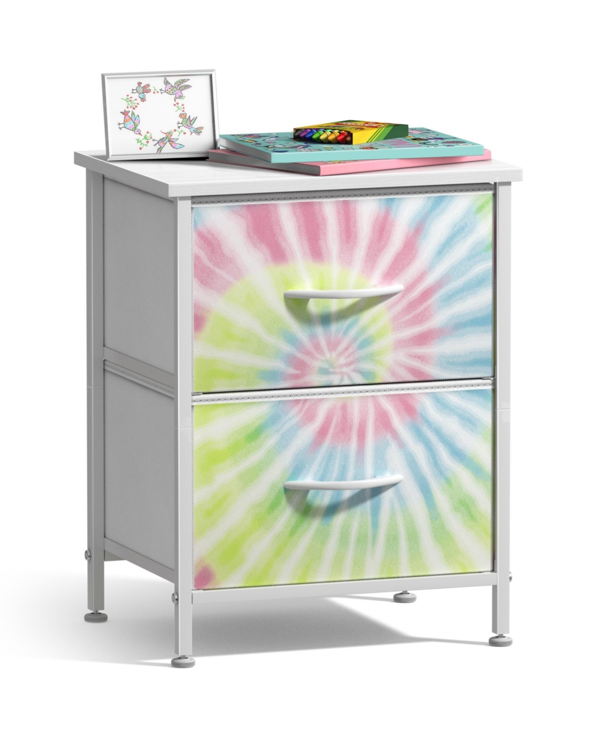 Click here for Sorbus Nightstand with 2 Drawers - Steel Frame  Wo... prices