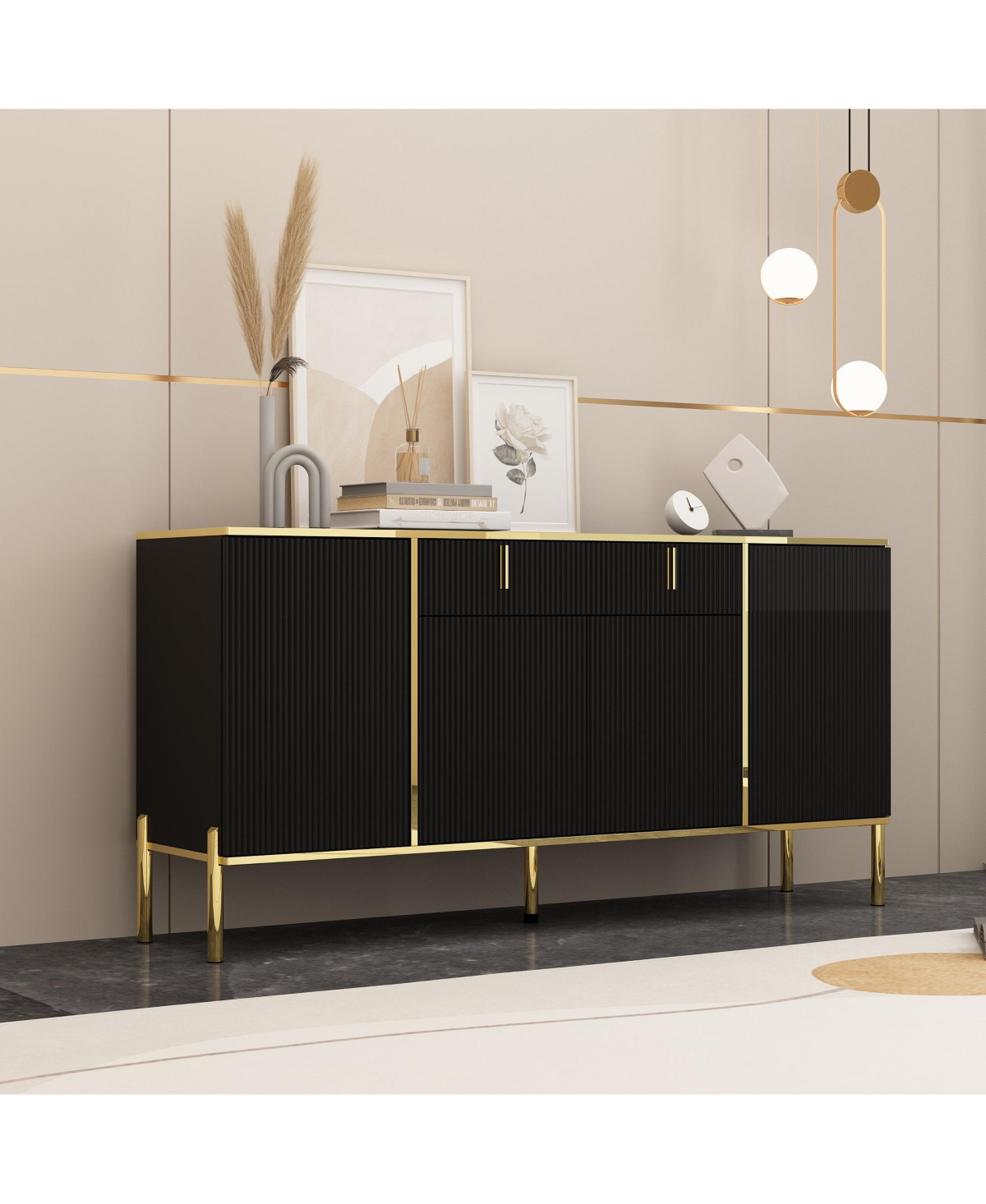 Click here for Famapy Dresser with 4 Doors and Deep Drawer  Side... prices