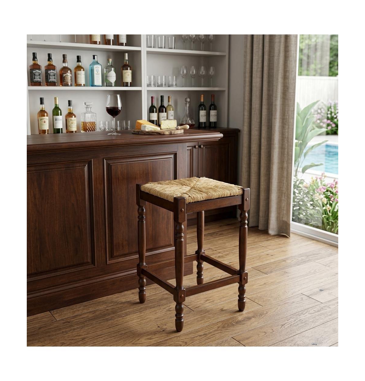 Click here for HomeRoots 29 Solid Wood Backless Bar Height Bar Ch... prices