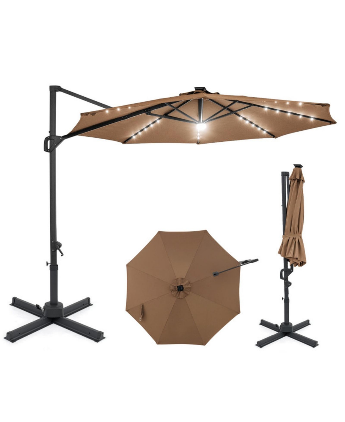 Click here for Sugift 10 Feet Cantilever Patio Umbrella with Sola... prices