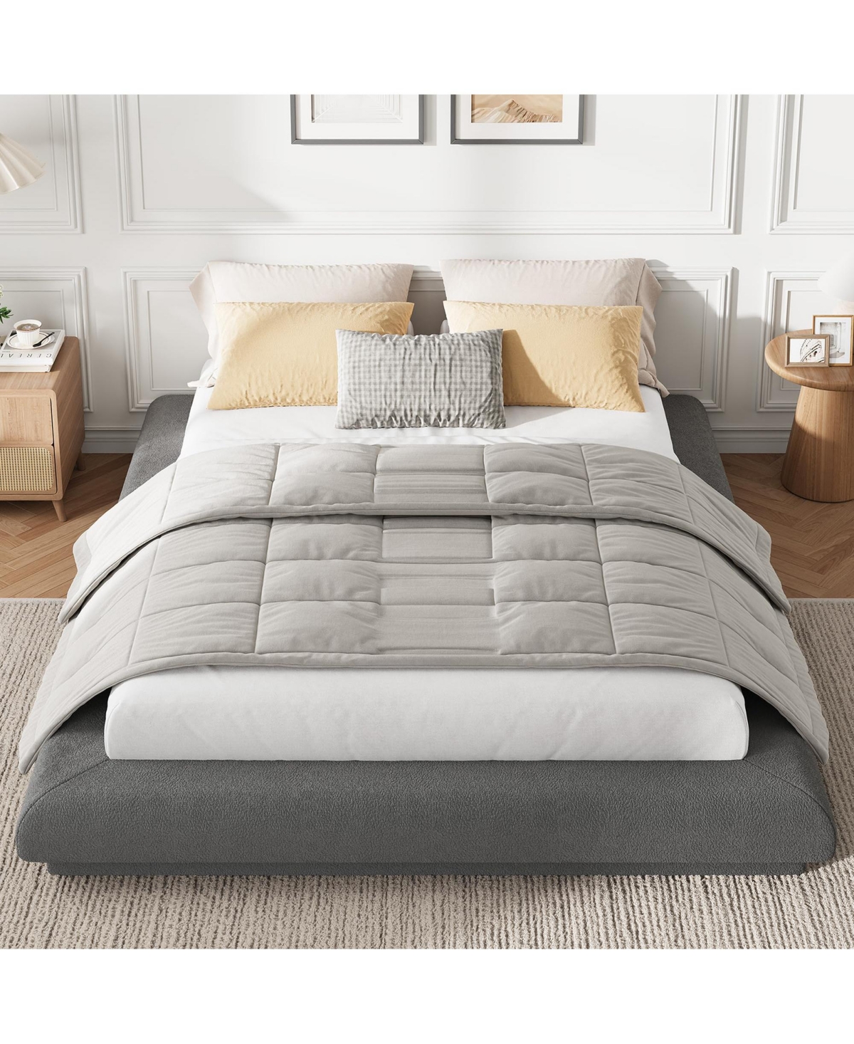 Click here for homfan Cloud Platform Bed Frame with Upholstered... prices