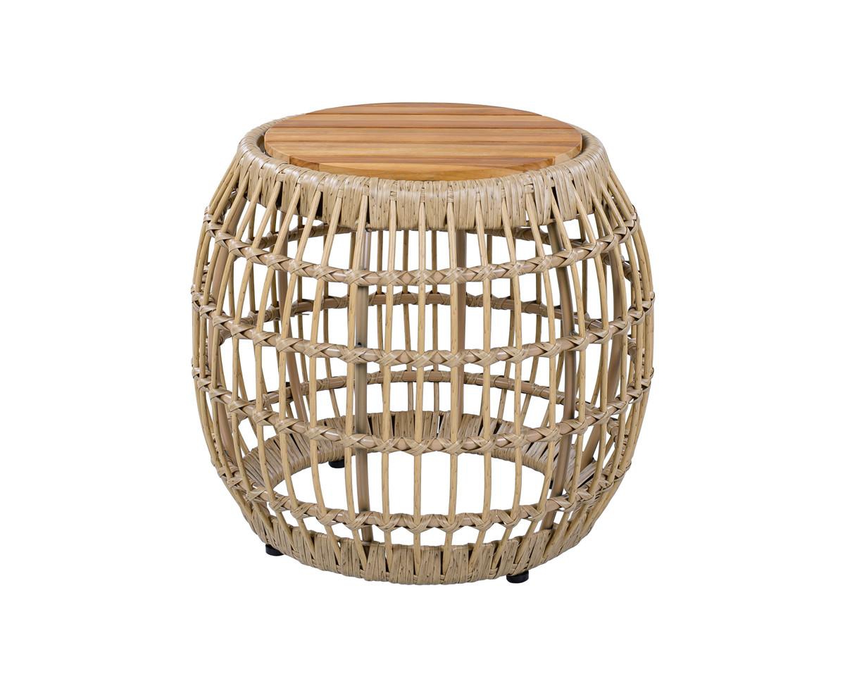 Click here for sumyeg Acacia Wood Outdoor Side Table with Wicker... prices