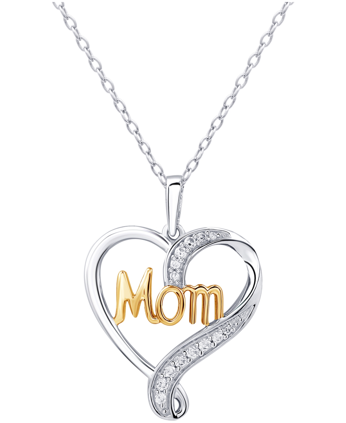 Click here for Diamond Mom Heart 18 Pendant Necklace (1/10 ct. t.... prices