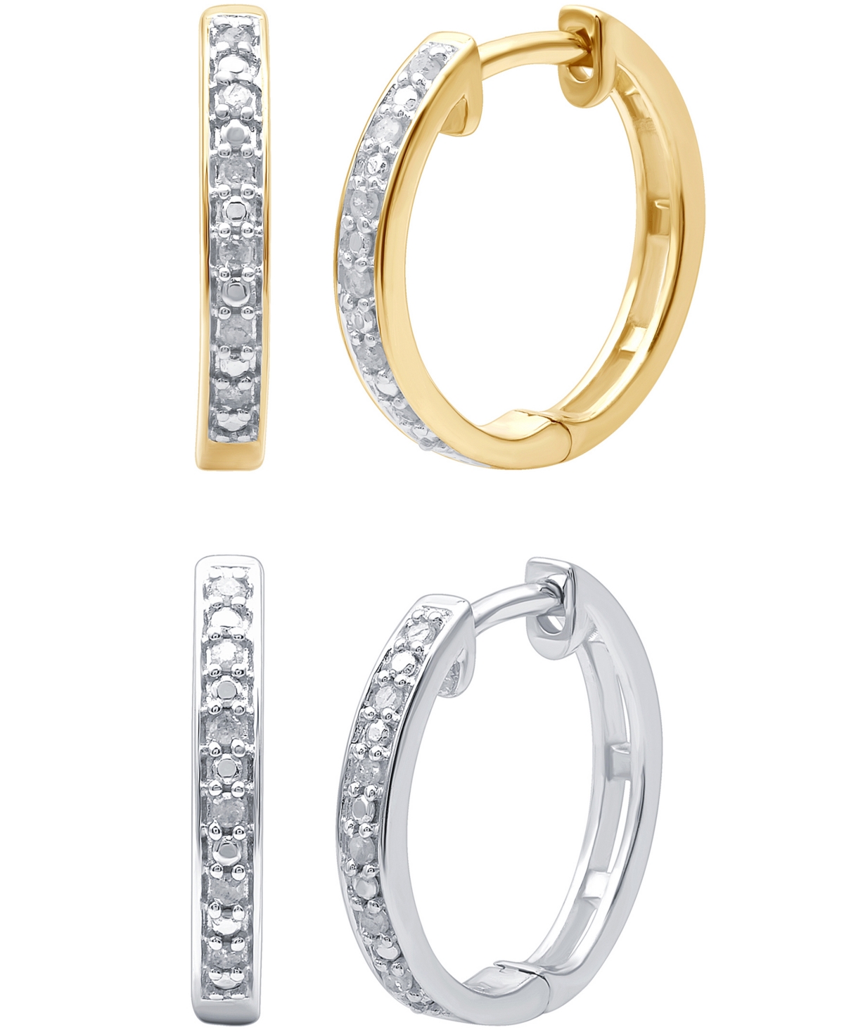 Click here for 2-Pc. Set Diamond Hoop Earrings (1/6 ct. t.w.) in... prices