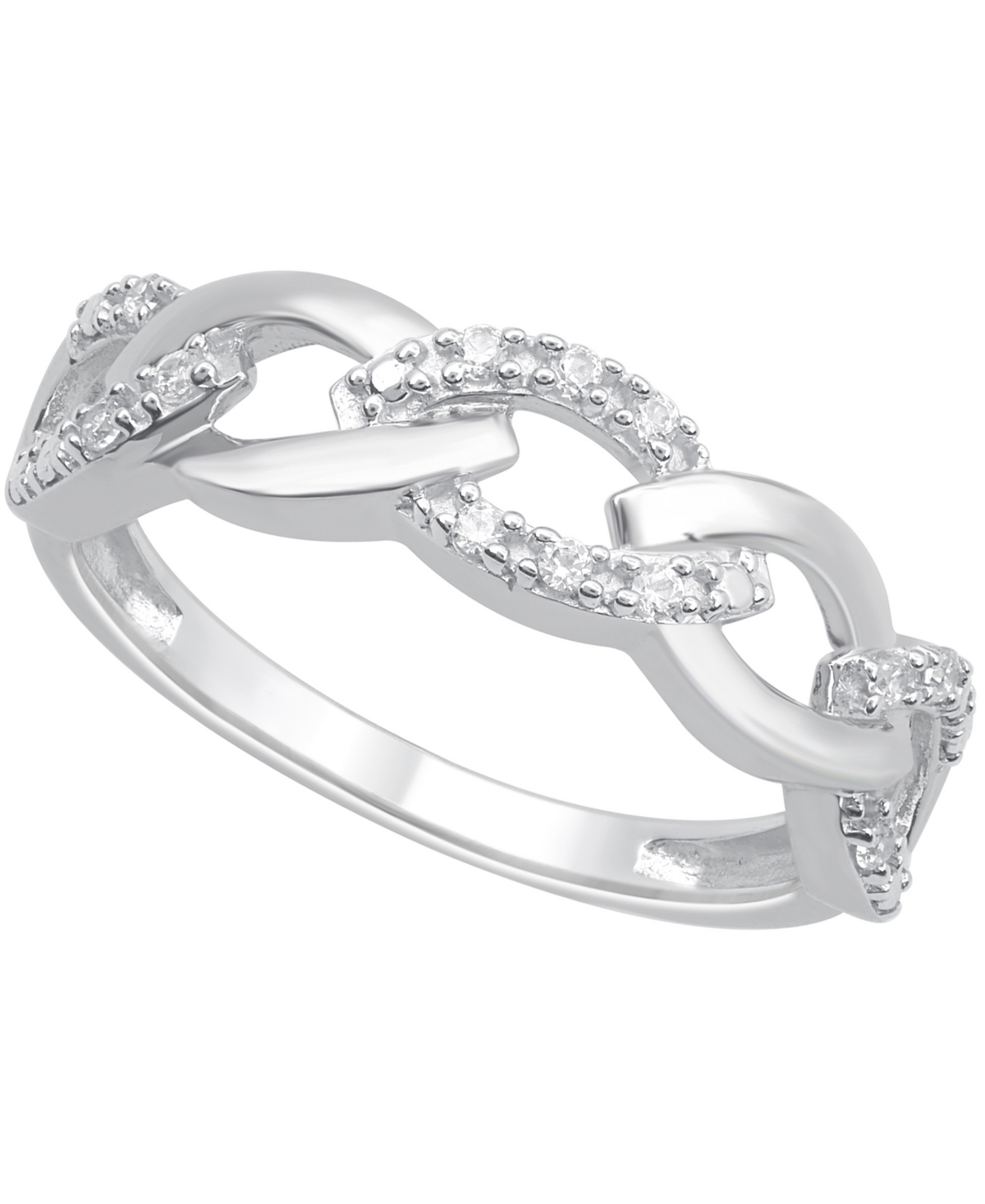 Click here for Diamond Link Band Ring (1/10 ct. t.w.) in Sterling... prices