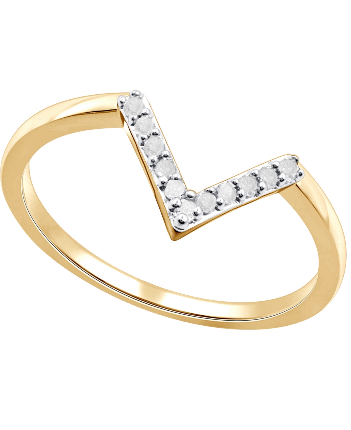 Click here for Diamond V Ring (1/10 ct. t.w.) in Sterling Silver... prices