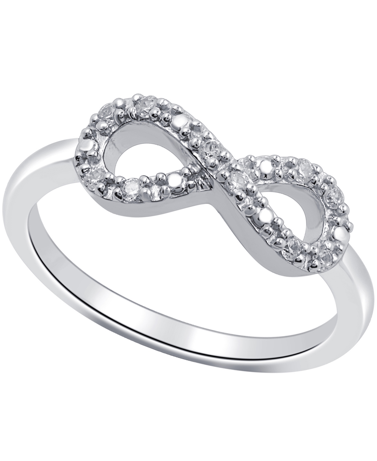 Click here for Diamond Infinity Ring in Sterling Silver (1/10 ct.... prices