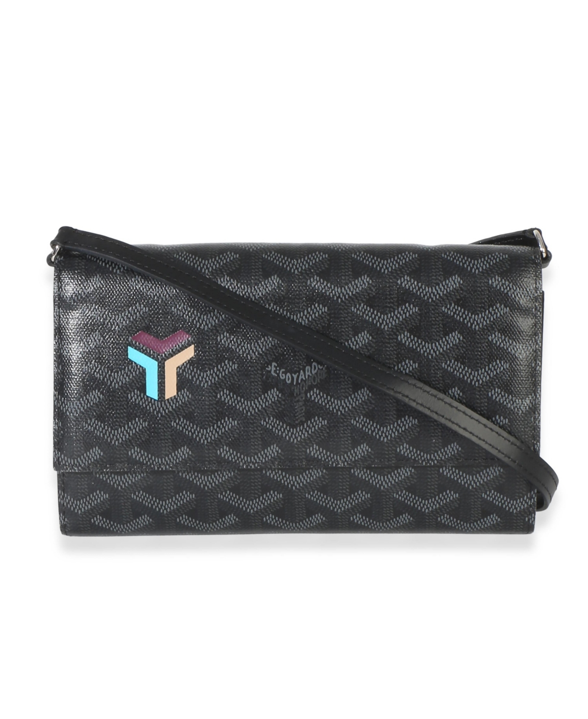 Click here for Pre-Owned Goyard Black Goyardine Canvas Varenne Li... prices