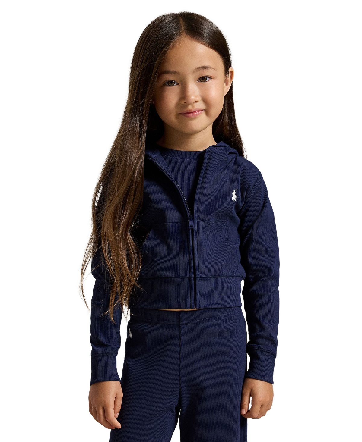 Click here for Polo Ralph Lauren Girls 2T-6X Ribbed Boxy Full-Zip... prices